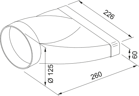 Flat Duct Connector Rrc Accessory - Faber